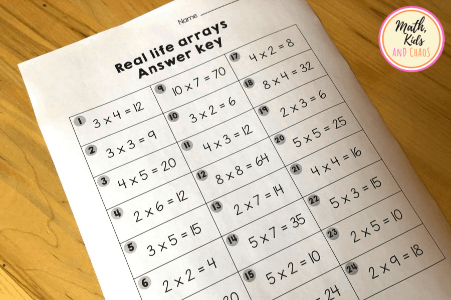 Real life arrays task cards - Math, Kids and Chaos Real life arrays task cards - Math, Kids and Chaos