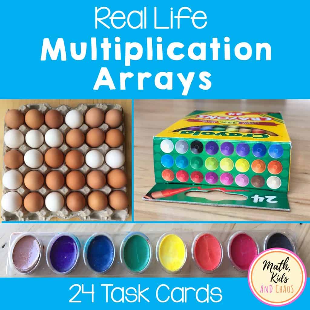 Real life arrays task cards - Math, Kids and Chaos Real life arrays task cards - Math, Kids and Chaos