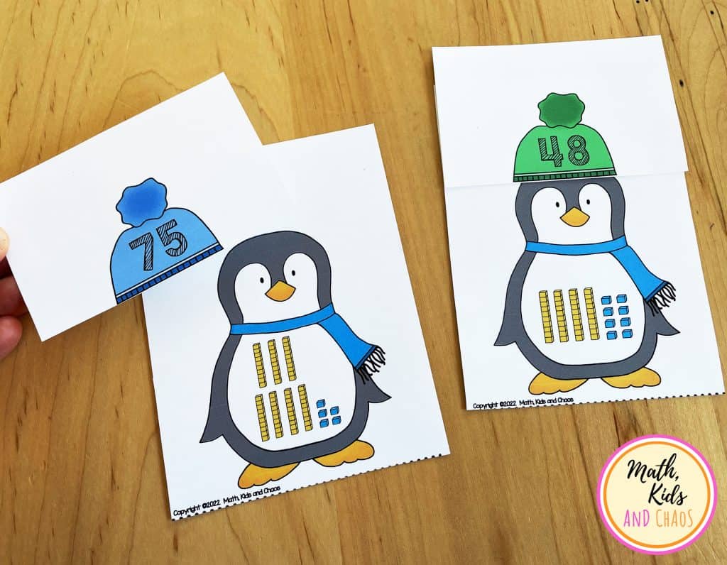 Place value penguins (math craft and more!) - Math, Kids and Chaos